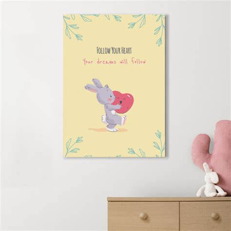 Maturi Follow Your Heart Canvas Art Uk