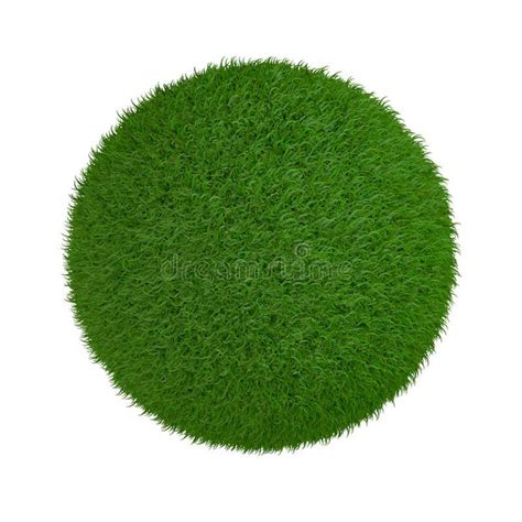 Grass Sphere One Sphere Made Of Grass On White Background 3d Render