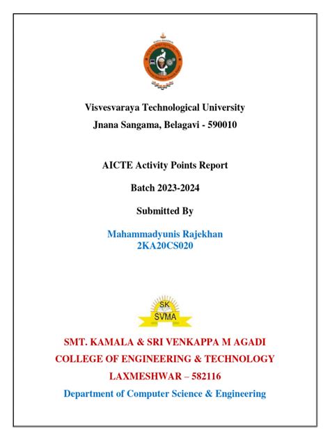 Aicte Activity Report Pdf Public Health