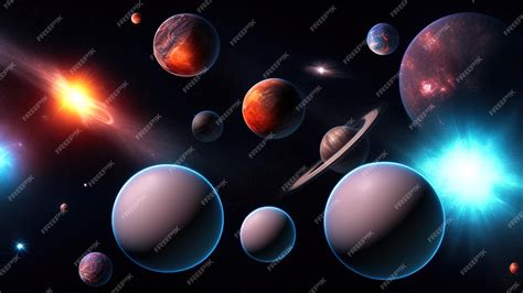 Premium Photo Planets Of Deep Space Extrasolar Planets Outer Space 3d