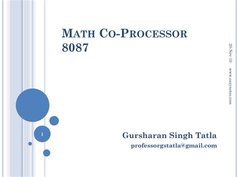 Ppt Math Co Processor 8087 Powerpoint Presentation Free Download