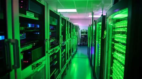 Exploring An Advanced Ai Bio Computing Center With Glowing Servers And