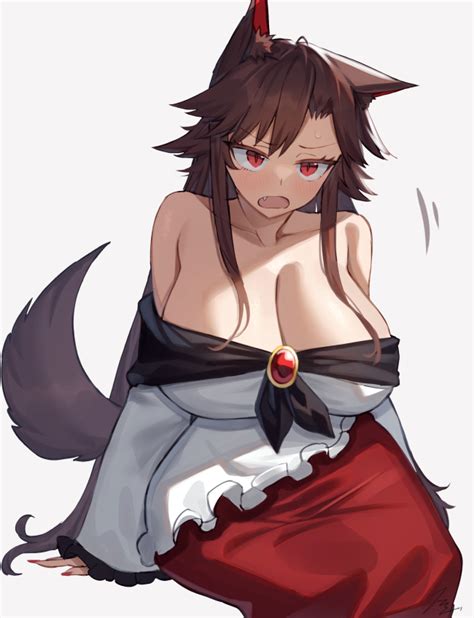 Suminagashi Imaizumi Kagerou Touhou 1girl Animal Ears Blush