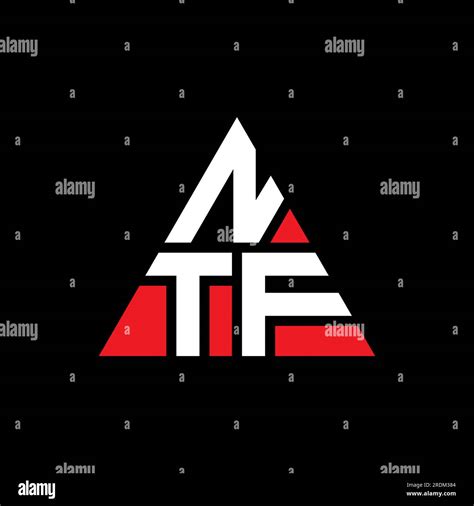 Ntf Triangle Letter Logo Design With Triangle Shape Ntf Triangle Logo