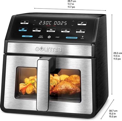 Gourmia 7 6l Digital Air Fryer Black With Light And Window Gaf858 Sold