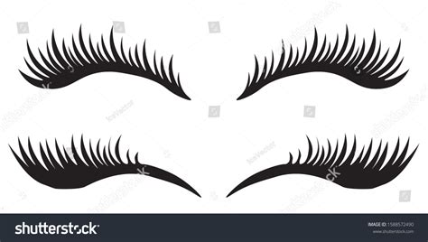 Eye Lashes Vector Icon Lashes Vector Stock Vector Royalty Free 1588572490 Shutterstock