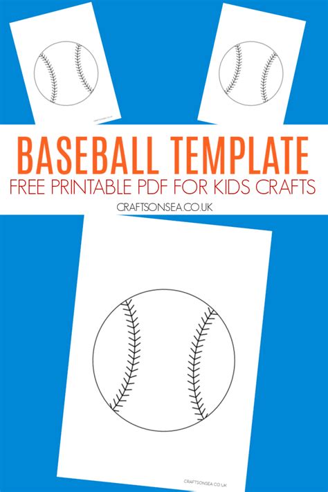 Baseball Template Free Printable Crafts On Sea