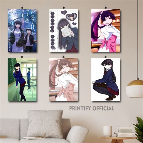 Kayu Hiasan Dinding Wall Poster Aesthetic Photo Anime Waifu Komi San Wa