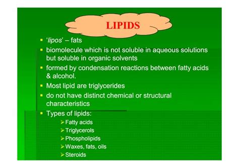 Classification Of Lipids According To Chemical Structure Pptx