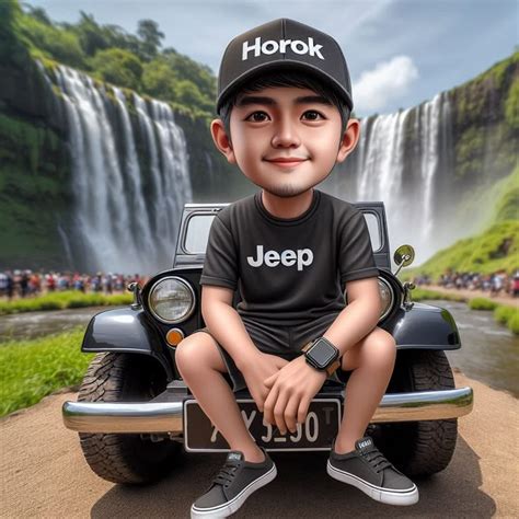 Foto Karikatur Menggambar Karikatur Topi Bisbol Karikatur Pria