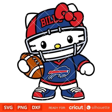 Hello Kitty Football Buffalo Bills Svg Nfl Svg Sanrio Svg Inspire Uplift