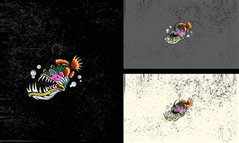 Premium Vector Fish With Sharp Teeth Vector Mascot Design