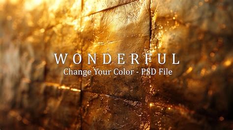 Premium Psd Golden Wall Texture