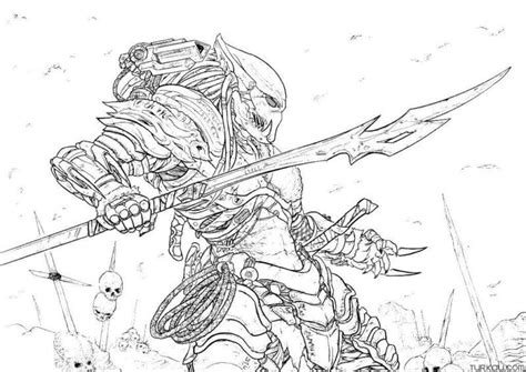 Hard Predator Coloring Page Turkau