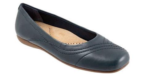 Trotters Sasha Square Toe Flat In Blue Lyst