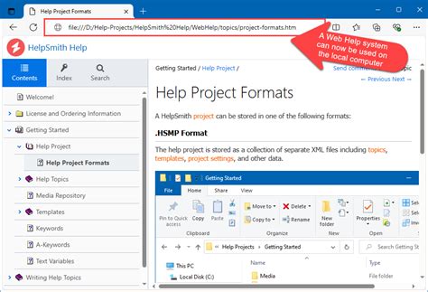 Helpsmith 1011 Released Improved Web Help System That Can Be Used On The Local Computer