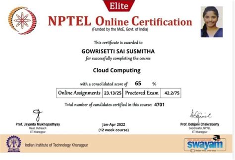 Nptel Cloudcomputing Certification Continouslearning