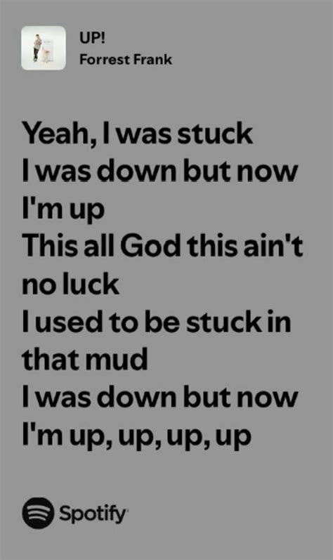 Up Forrest Frank Christian Lyrics Christian Music Quotes Worship