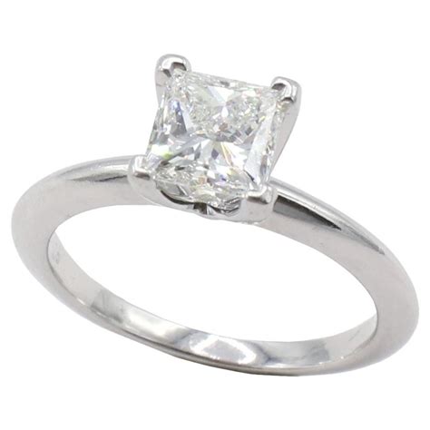 Tiffany And Co Platinum 94 Carat Princess Cut Natural Diamond