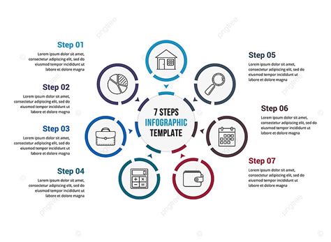 Circle Infographics Template With Seven Elements Banner Template