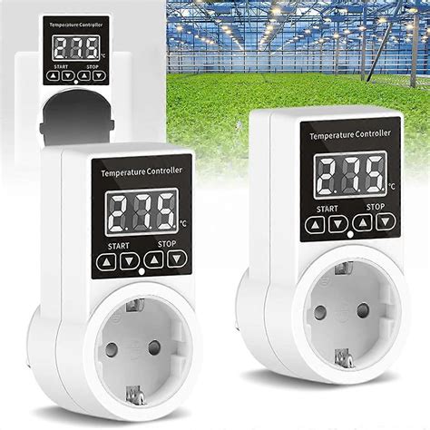 2pack Thermostat Socket With Sensor Digital Temperature Controller