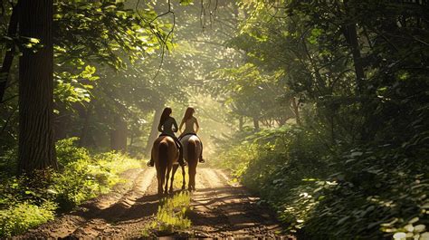Premium Photo Riding Through The Forest Surrounded By The Beauty Of