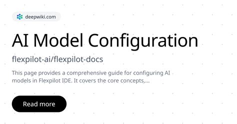 Ai Model Configuration Flexpilot Aiflexpilot Docs Deepwiki