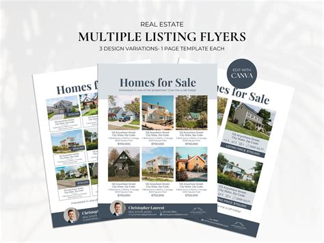 Real Estate Multiple Listing Flyer New Listing Flyer Realtor Flyer