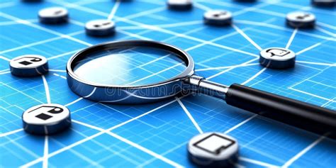 Magnifying Glass On Network Data Analysis Blueprint Digital Technology