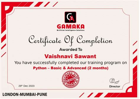 Vaishnavi Sawant On Linkedin Gamakaai Python