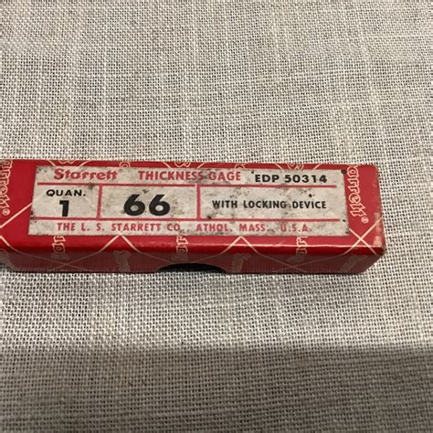 Starrett 66 Thickness Gage 26 Leaves 0015 025” Usa Ebay