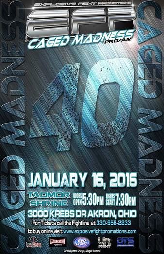 Robert Rizer Vs Zachary Hall Caged Madness 40 Mma Bout Tapology