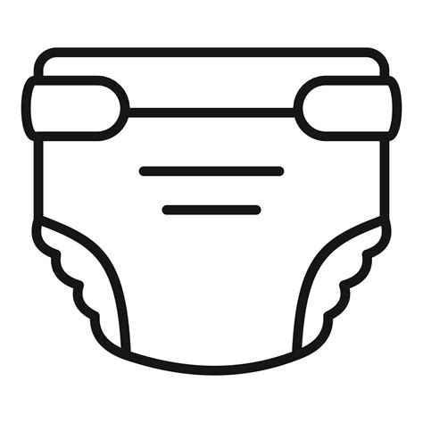 Nappy Diaper Icon Outline Style 14637234 Vector Art At Vecteezy