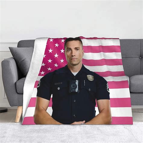 Tim Bradford Eric Winter The Rookie Pink Flag Blankets Fleece