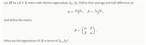 Solved Define Matrix A Alpha Beta Beta Alpha
