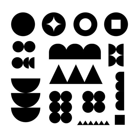 Collection Of Geometric Silhouette Shapes 68539569 Vector Art At Vecteezy