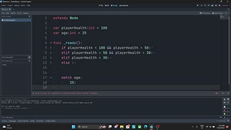Godot 4 Beginner Tutorial Series 15 Match Statement In Gd Script