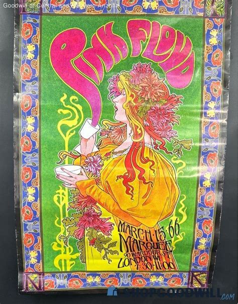 2016 Reprint Of 24 X 36 Pink Floyd Marquee London 66 Concert Poster