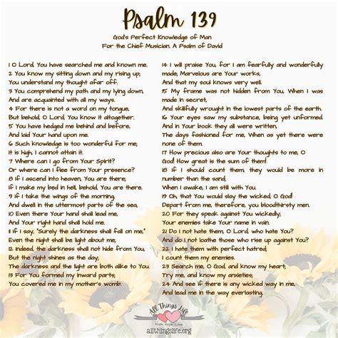Five Things God Knows About You A Look At Psalm 139
