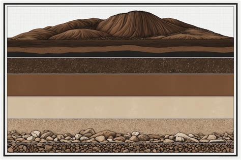Island Soil Stratification Layers Premium Ai Generated Image