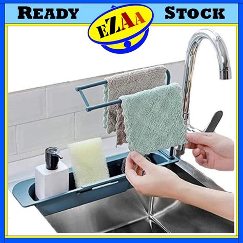 Rak Sinki Air Letak Susun Sabun Span Pinggan Berus Piring Sudu Garpu Pisau Bekas Sabun Cuci