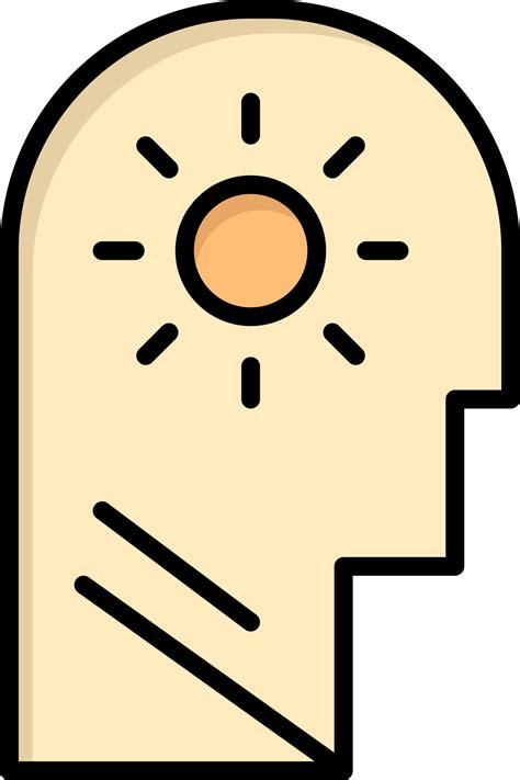 Brain Control Mind Setting Flat Color Icon Vector Icon Banner Template