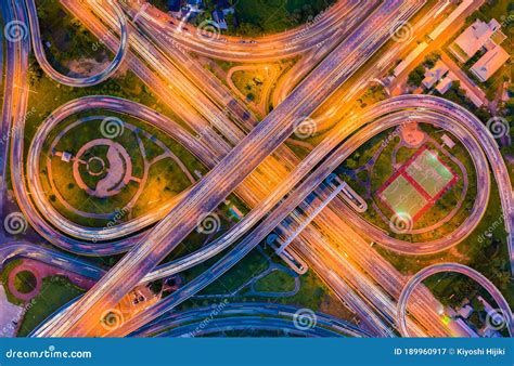 Aerial View Of Expressway And Intersection In Urban Stock Image Image