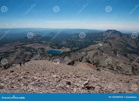 View Of The Cascade Mountain Range Forests And Lakes On Lassen Peak