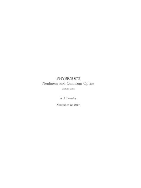 Nonlinear And Quantum Optics Pdf Waves Dispersion Optics
