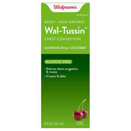 Walgreens Wal Tussin Chest Congestion Liquid For Adults Cherry Walgreens