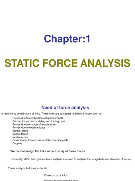 Ch1 Static Forces Pdf Force Metrology