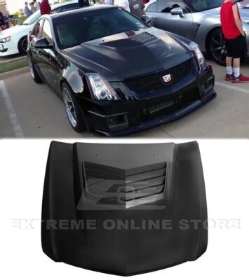 Middle Vented Front Fiberglass Hood 09 15 Cadillac Cts V Extractor