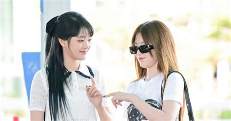 사진 여자아이들 민니 슈화 수줍은 소녀 미소