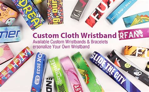50pcs Custom Cloth Event Wristbands Personalized Vip